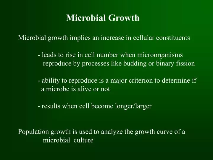 PPT - Microbial Growth PowerPoint Presentation, free download - ID:4127728
