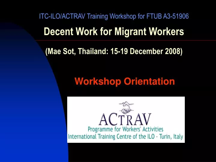 PPT - Workshop Orientation PowerPoint Presentation, free download - ID ...