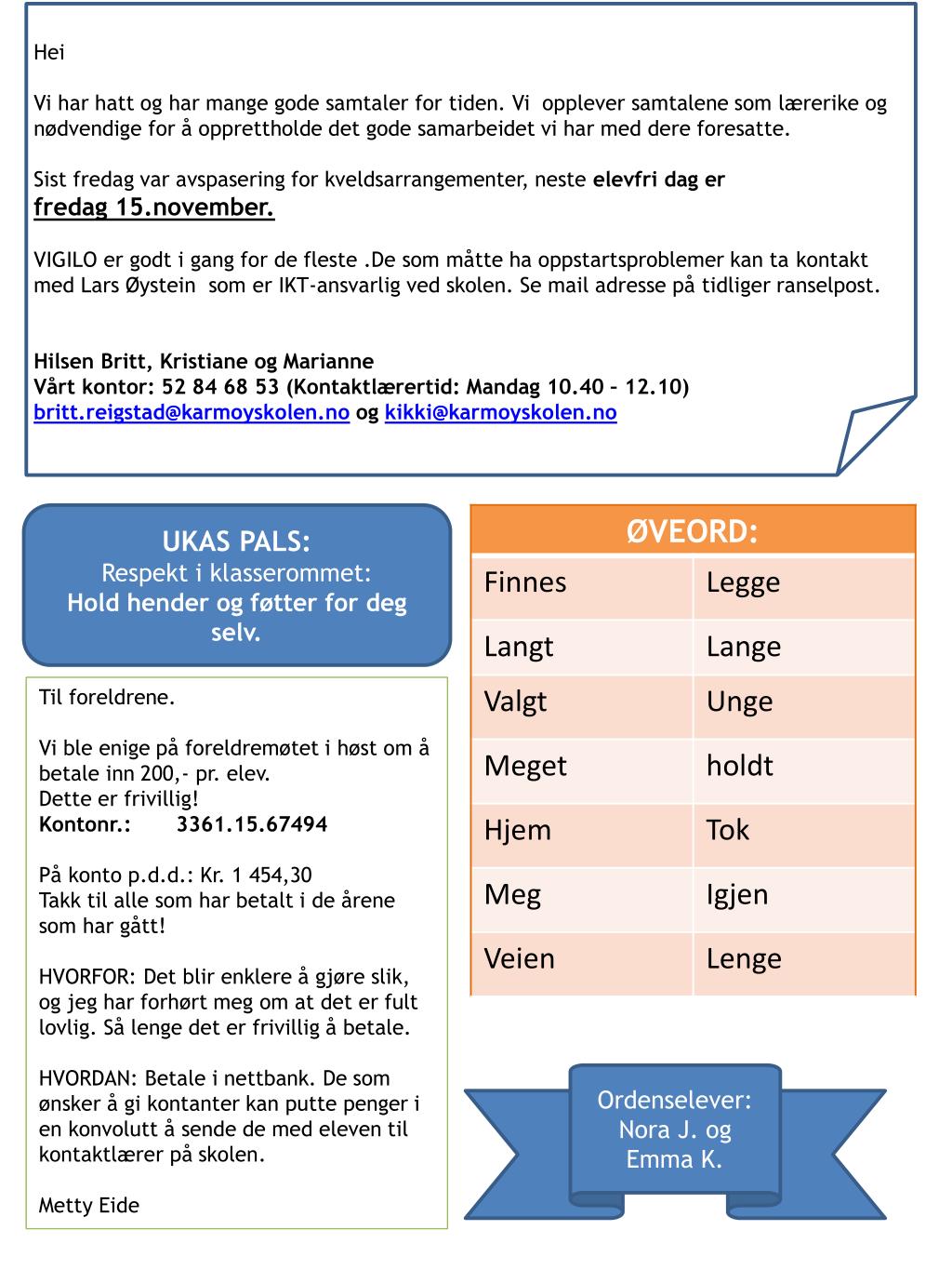 Ppt Lekseplan For 5 Trinn Uke 45 4 8 November 2013 Powerpoint