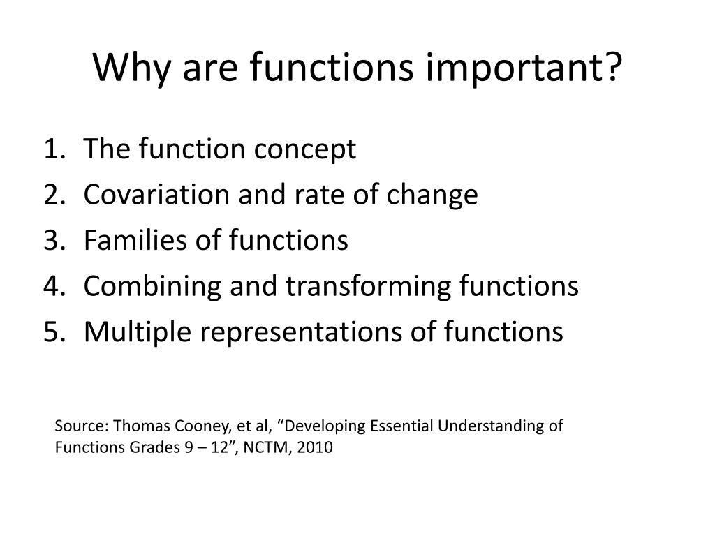 PPT THE IMPORTANCE OF FUNCTIONS IN COMMON CORE MATHEMATICS PowerPoint