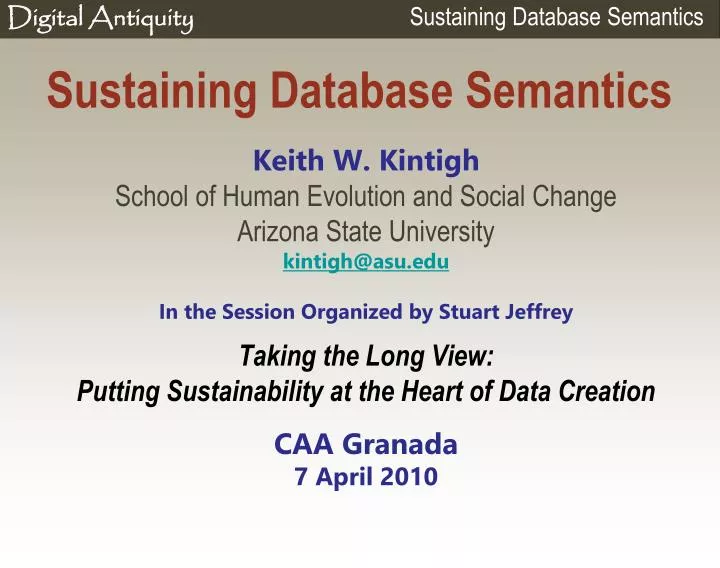 Ppt Sustaining Database Semantics Powerpoint Presentation Free Download Id4130891