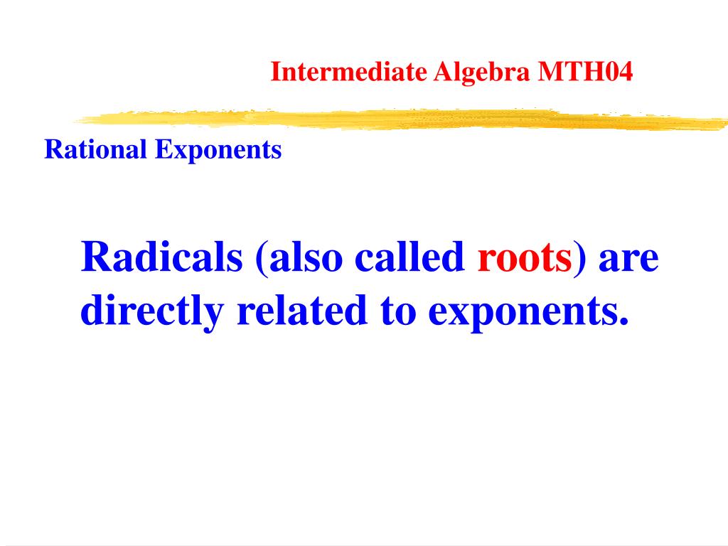 Ppt Rational Exponents Powerpoint Presentation Free Download Id