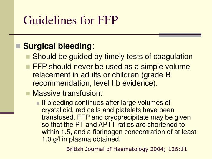 PPT - Clinical indications of FFP PowerPoint Presentation - ID:4131878