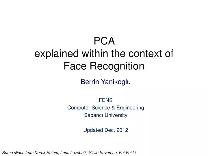 Ppt Pca Explained Within The Context Of Face Recognition Powerpoint Presentation Id 4132073