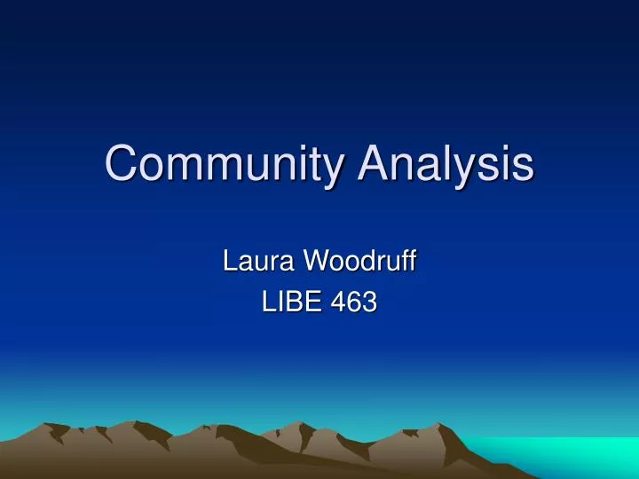 Ppt Community Analysis Powerpoint Presentation Free Download Id