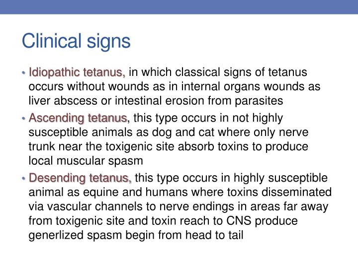 PPT - Tetanus PowerPoint Presentation - ID:4132233