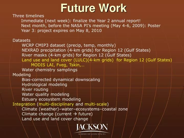 PPT - Future Work PowerPoint Presentation, free download - ID:4132545