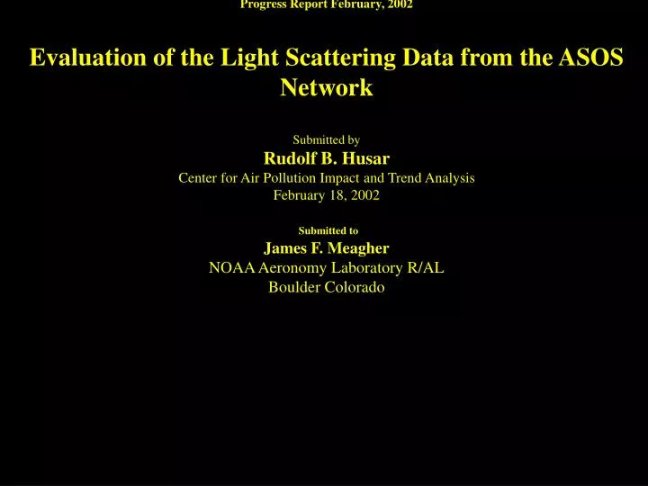 PPT - ASOS Stations from FAA, NWS and Archived at NCDC PowerPoint ...