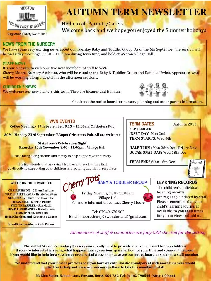 PPT - AUTUMN TERM NEWSLETTER PowerPoint Presentation, free download ...