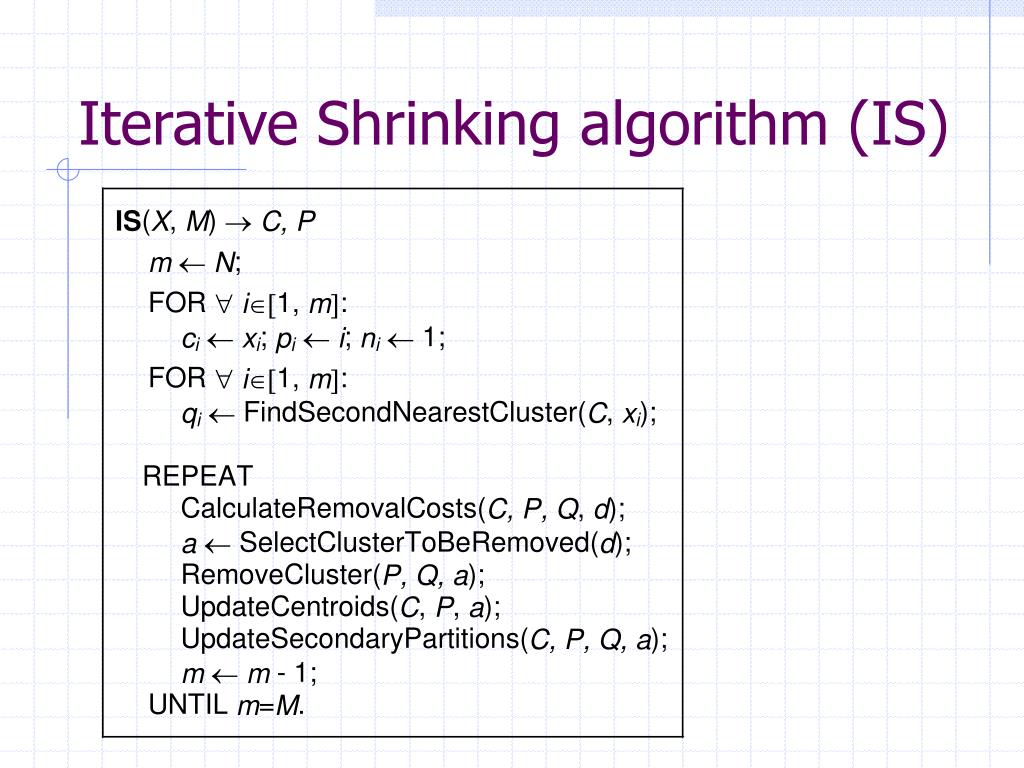 Ppt Genetic Algorithm Using Iterative Shrinking For Solving Clustering Problems Powerpoint