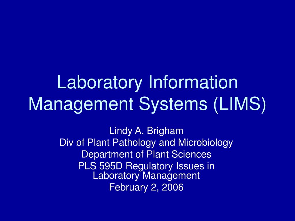 PPT - Laboratory Information Management Systems (LIMS) PowerPoint ... PPT - Laboratory Information Management Systems (LIMS) PowerPoint ...