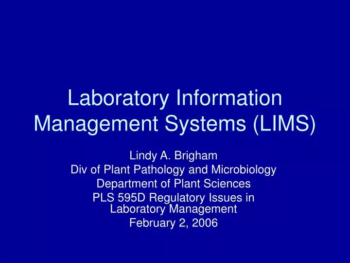 PPT - Laboratory Information Management Systems (LIMS) PowerPoint ... PPT - Laboratory Information Management Systems (LIMS) PowerPoint ...