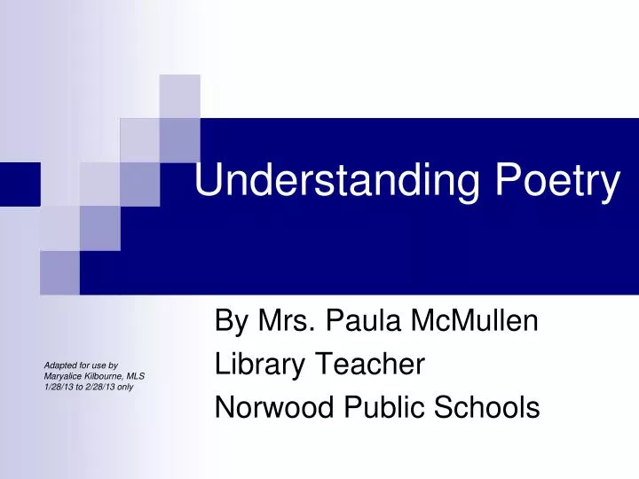 PPT - Understanding Poetry PowerPoint Presentation, free download - ID ...