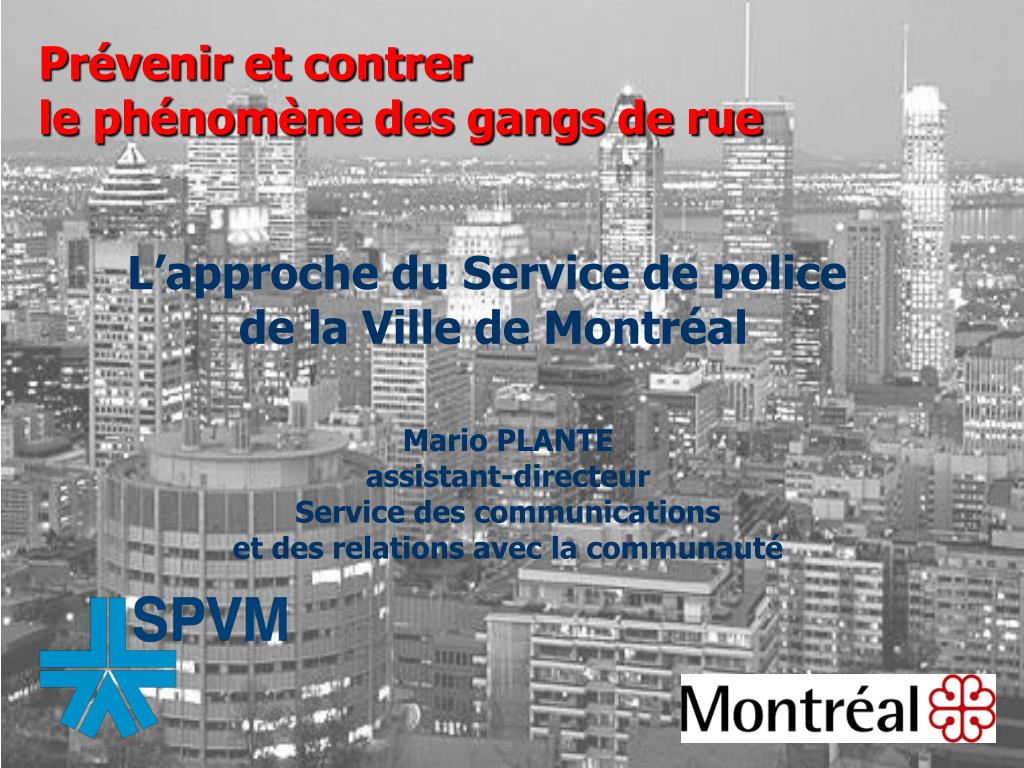 PPT - Prévenir et contrer le phénomène des gangs de rue PowerPoint ...