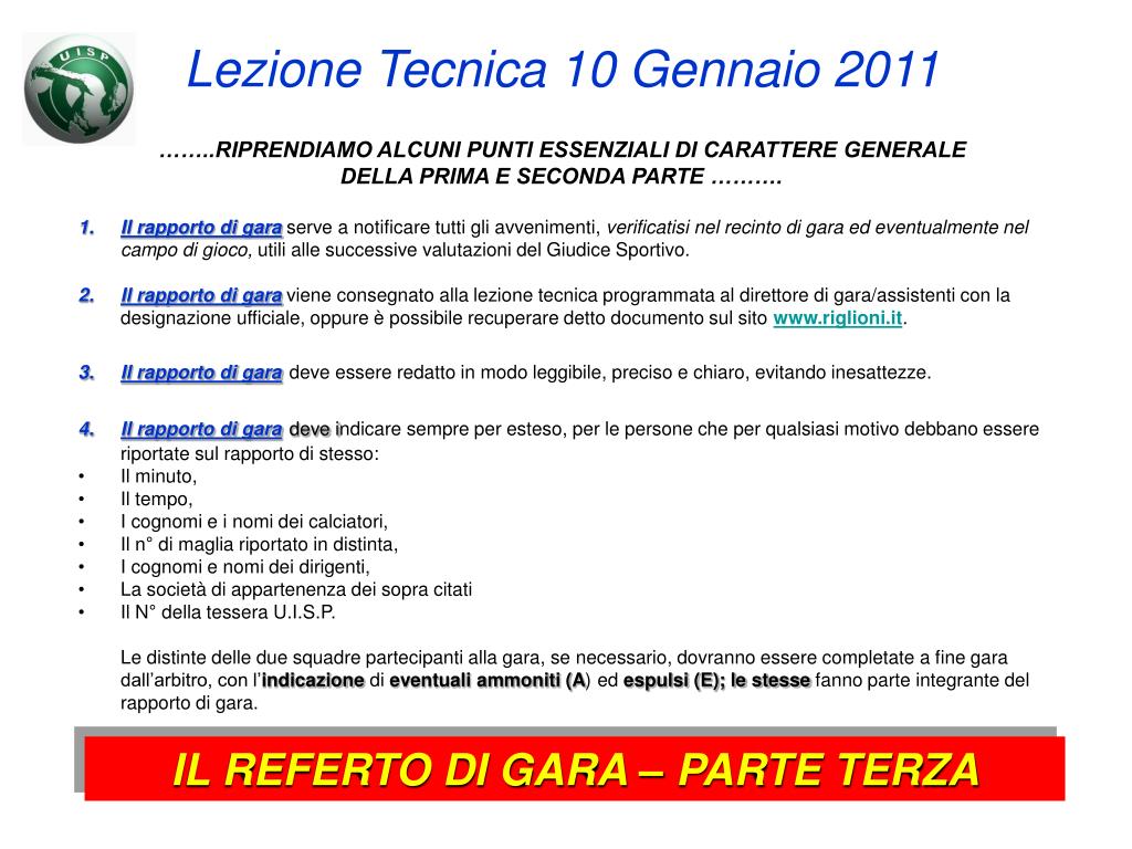 PPT - IL REFERTO DI GARA PowerPoint Presentation, free download - ID ... PPT - IL REFERTO DI GARA PowerPoint Presentation, free download - ID ...