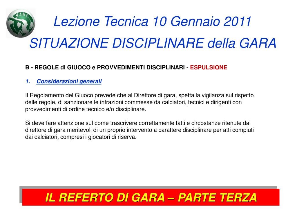 PPT - IL REFERTO DI GARA PowerPoint Presentation, free download - ID ... PPT - IL REFERTO DI GARA PowerPoint Presentation, free download - ID ...