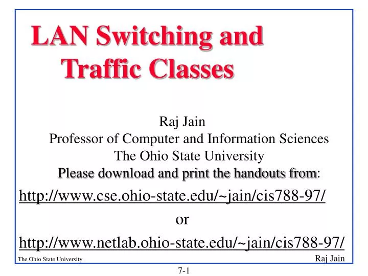 PPT - LAN Switching and Traffic Classes PowerPoint Presentation, free ...
