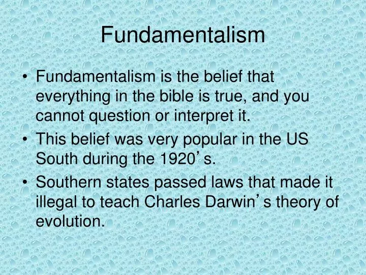 PPT - Fundamentalism PowerPoint Presentation, free download - ID:4135869