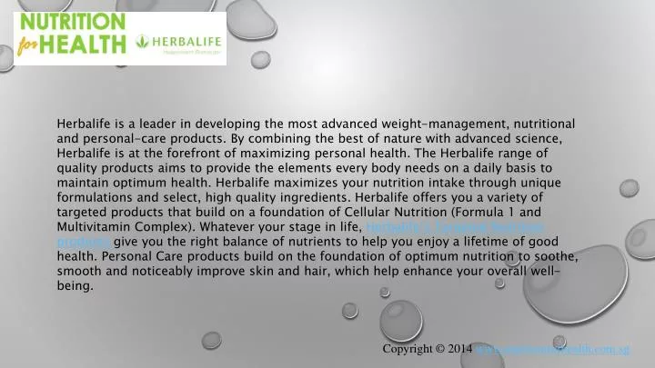 PPT - Herbalife,Herbalife Products,herbalife nutrition,Herbalife D ...