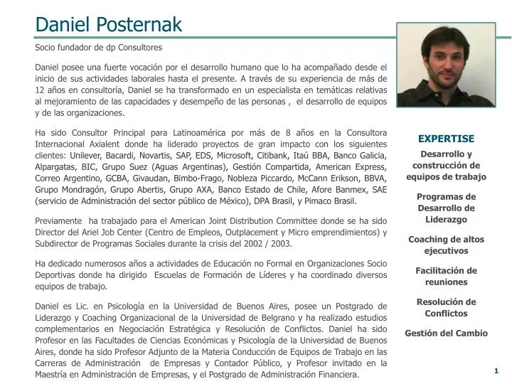 PPT - Daniel Posternak PowerPoint Presentation, free download - ID:4137441