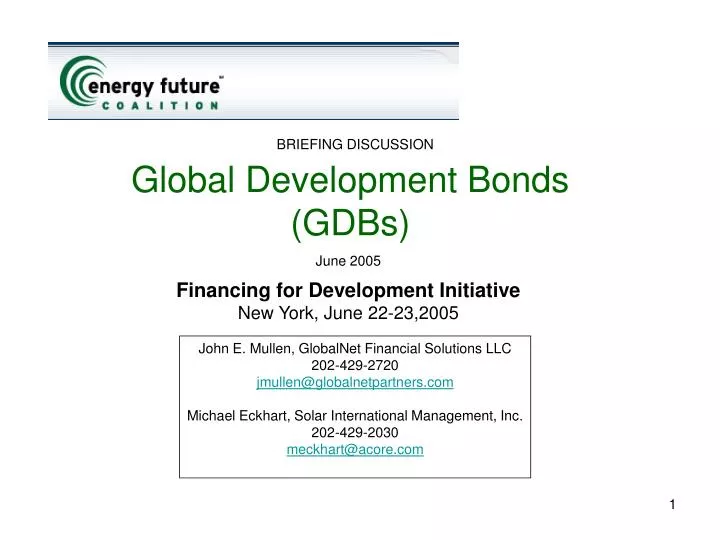PPT - Global Development Bonds (GDBs) PowerPoint Presentation, free ...