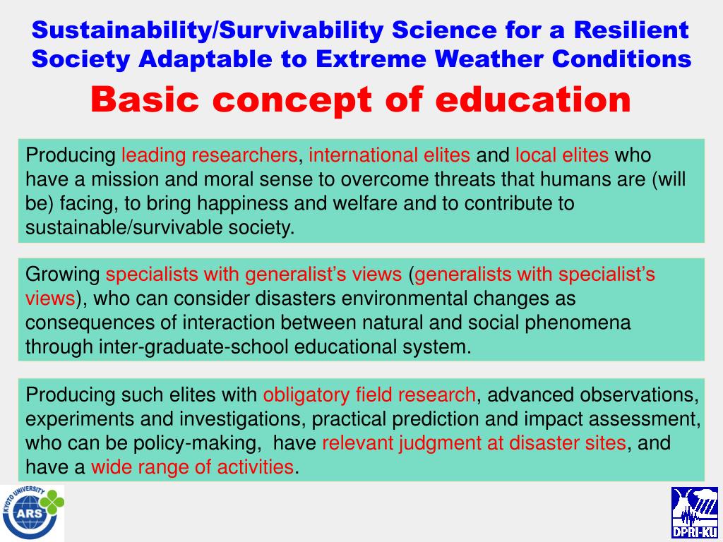 PPT - Introduction to sustainability/ survivability science 生存科学概論 ...