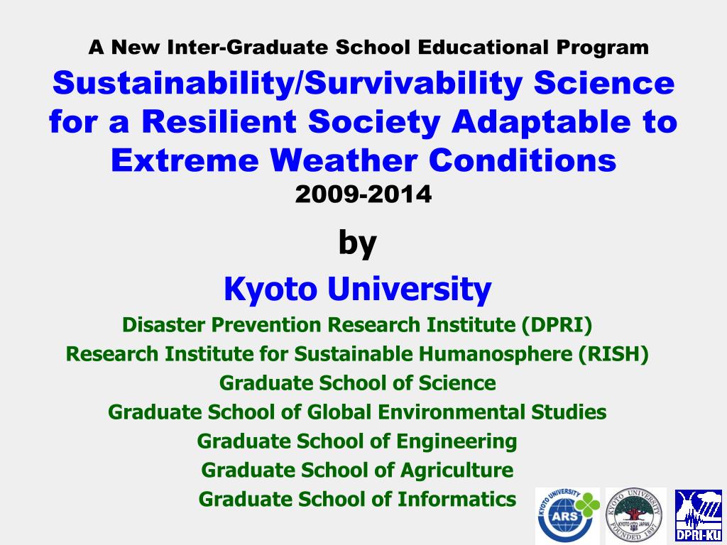 PPT - Introduction to sustainability/ survivability science 生存科学概論 ...