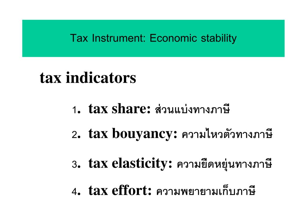 PPT - Tax Instrument: Economic stability PowerPoint Presentation, free ...