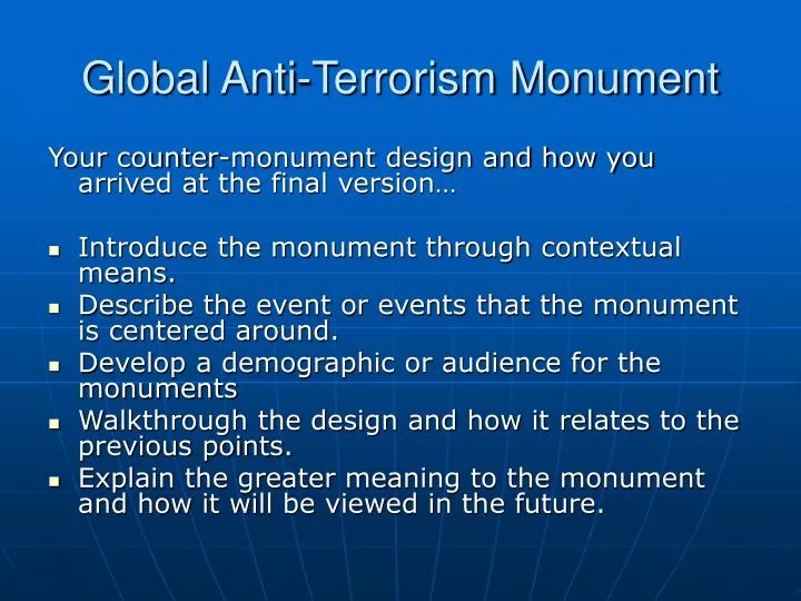 PPT - Global Anti-Terrorism Monument PowerPoint Presentation, free ...