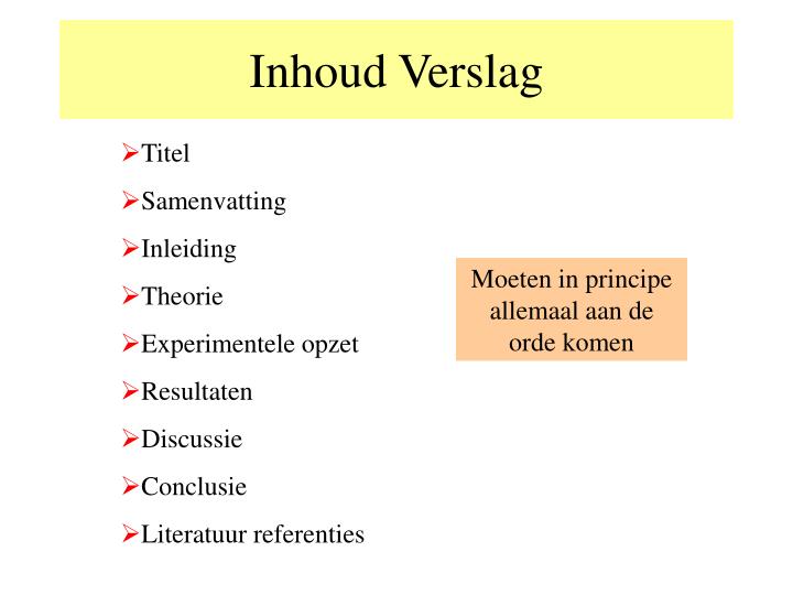 PPT - Meetrapport-Verslag Schrijven PowerPoint Presentation - ID:4141741