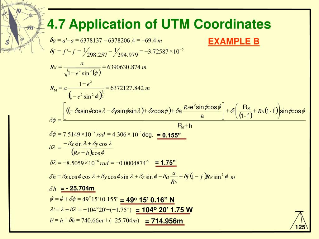 Ppt 4 6 Transformation Between Geographic And Utm Coordinates