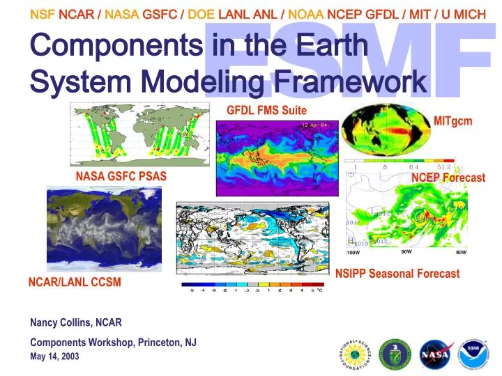 PPT - Components in the Earth System Modeling Framework PowerPoint ...