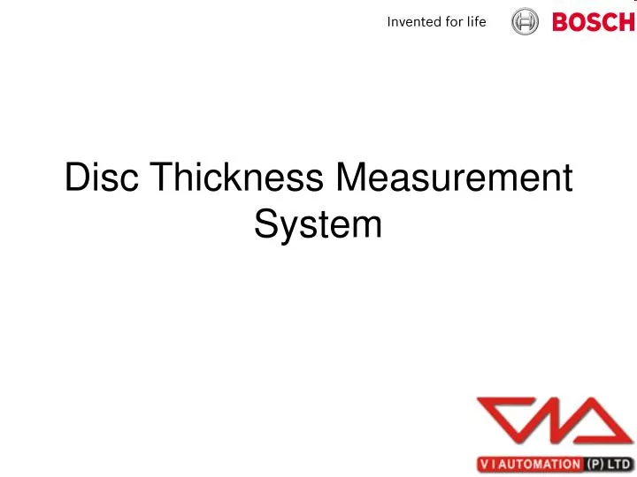 PPT - Disc Thickness Measurement System PowerPoint Presentation, free ...