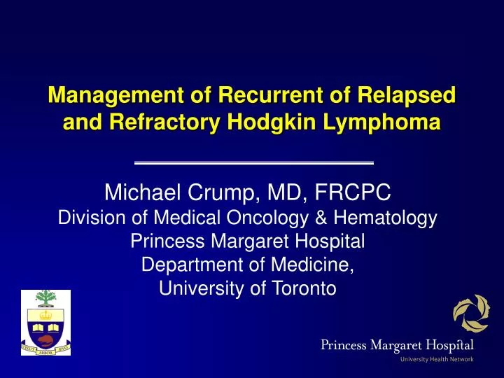 PPT - Management of Recurrent of Relapsed and Refractory Hodgkin ...