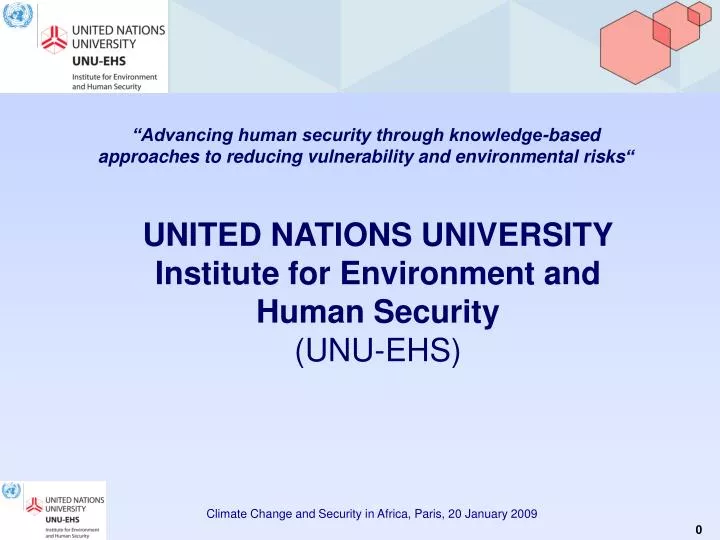 PPT - UNITED NATIONS UNIVERSITY Institute for Environment and Human ...