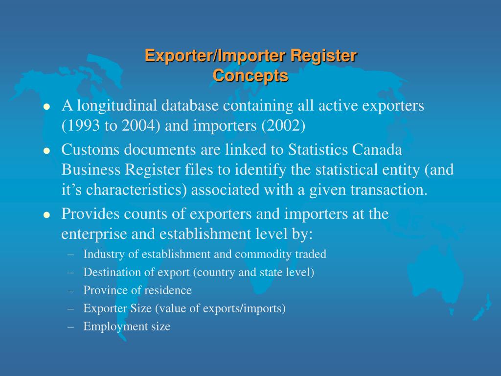 PPT - International Trade Division Statistics Canada PowerPoint ...