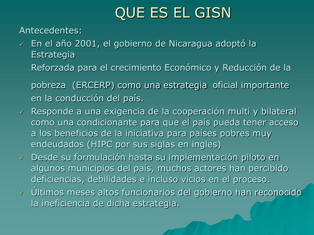 PPT - POSICIONAMIENTO DEL GRUPO DE INCIDENCIA SUR NORTE (GISN), ANTE EL ...