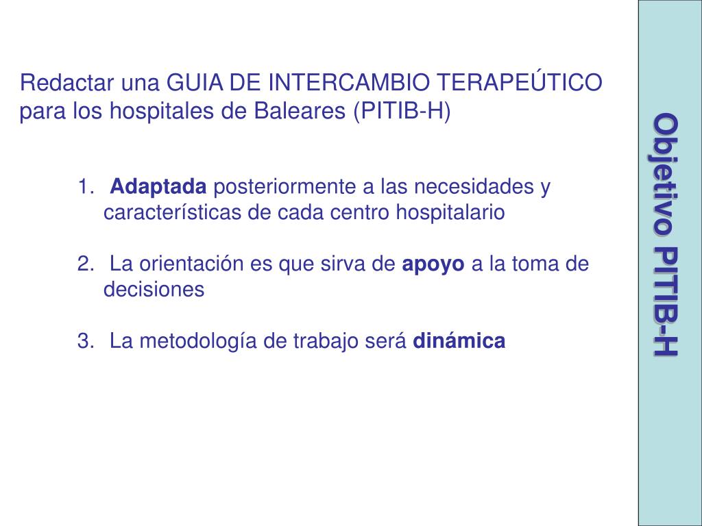 PPT - PITIB-H: Programa de Intercambio Terapéutico Islas Baleares ...