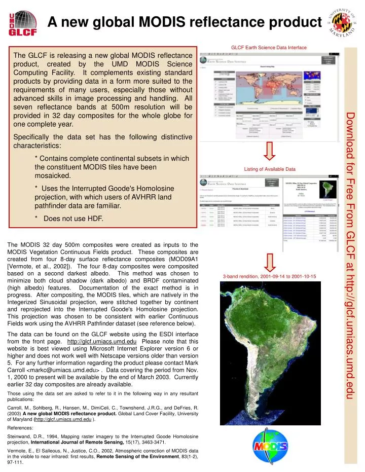 PPT - A new global MODIS reflectance product PowerPoint Presentation ...