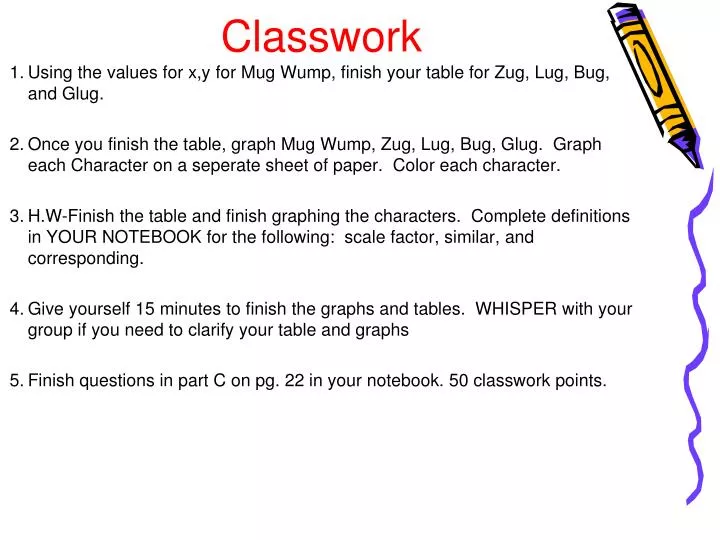 PPT - Classwork PowerPoint Presentation, free download - ID:4149919