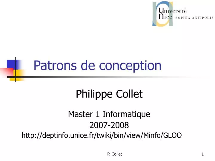 PPT - Patrons de conception PowerPoint Presentation, free download - ID ...