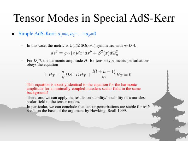 PPT - Superradiance and Stability of Higher-Dimensional Black Holes ...
