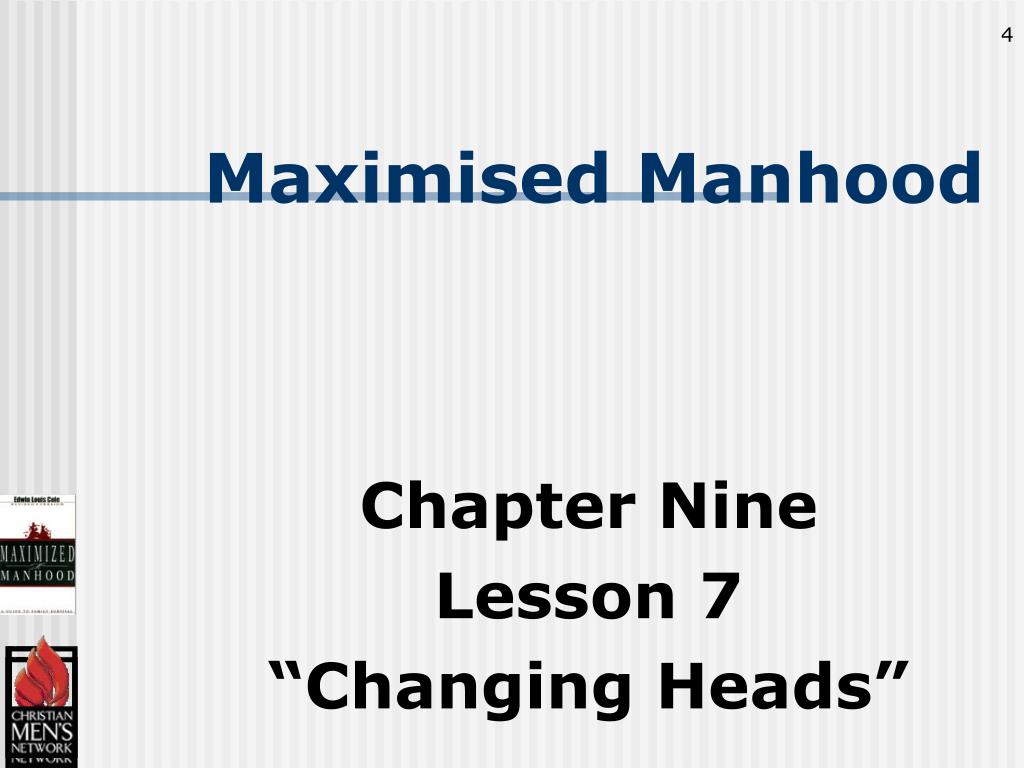 PPT - Maximised Manhood by Dr. Edwin Louis Cole PowerPoint Presentation ...