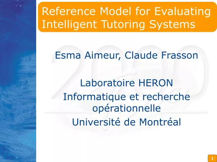 Ppt Reference Model For Evaluating Intelligent Tutoring Systems Powerpoint Presentation Id