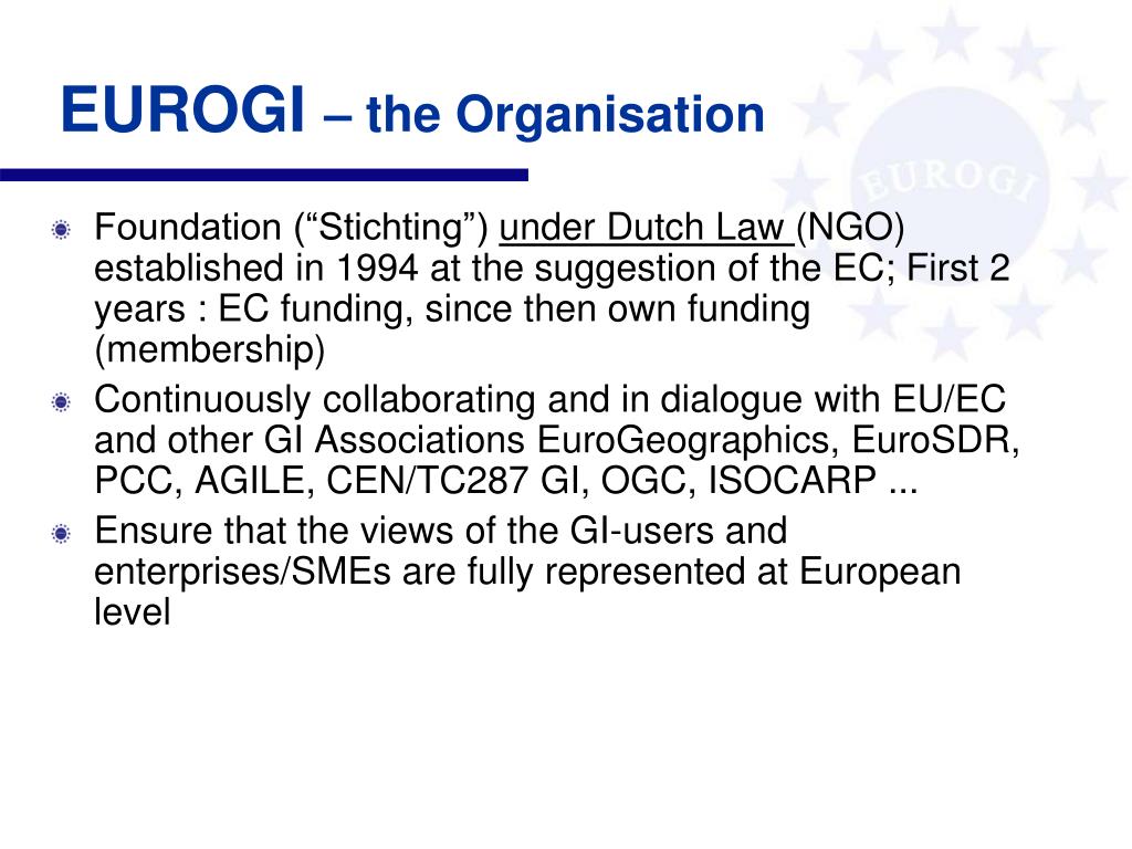 PPT - EUROGI The European Umbrella Organisation for Geographic ...