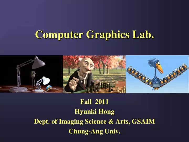 PPT - Computer Graphics Lab. PowerPoint Presentation, free download ...