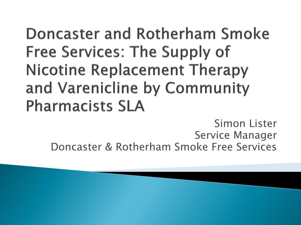 PPT - Simon Lister Service Manager Doncaster & Rotherham Smoke Free Services PowerPoint ...