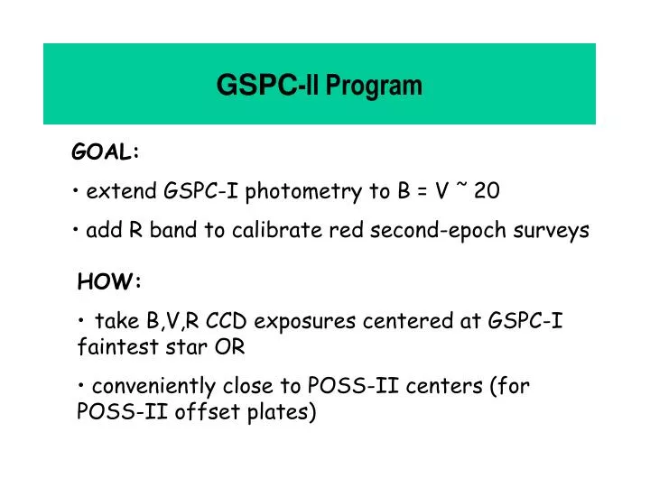 PPT - GSPC -II Program PowerPoint Presentation, free download - ID:4153481