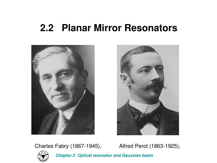 PPT - Chapter 2 Optical Resonator and Gaussian Beam optics PowerPoint ...