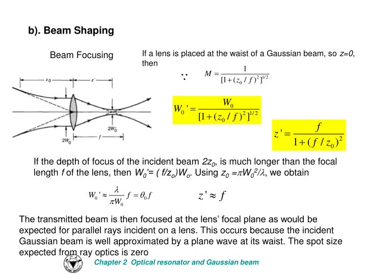 PPT - Chapter 2 Optical Resonator and Gaussian Beam optics PowerPoint ...